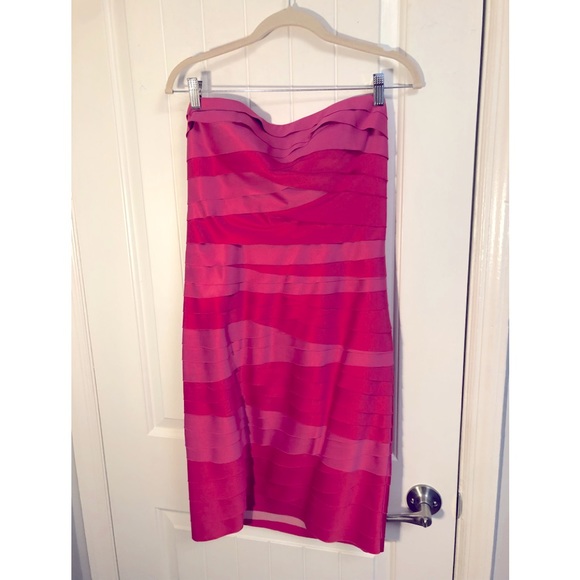 JS Collections | Dresses | Strapless Pink Js Collections Dress | Poshmark